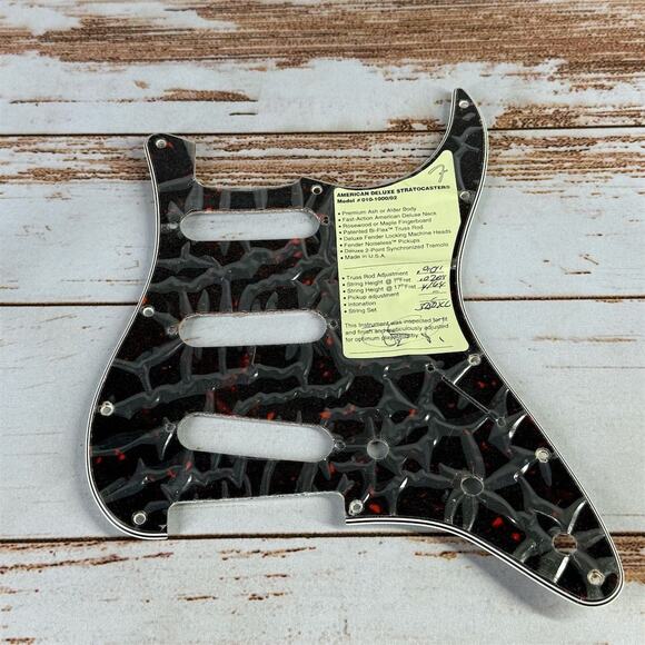 Fender | Other | Fender Custom Stratocaster Pickguard Black Red ...